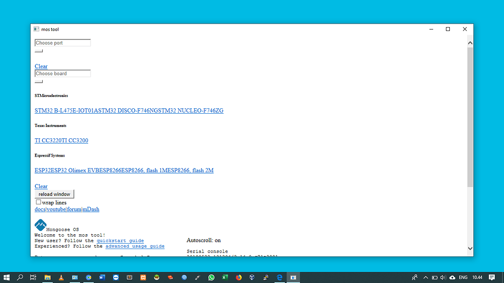 Error Mos Tool Display - General - Mongoose OS community forum